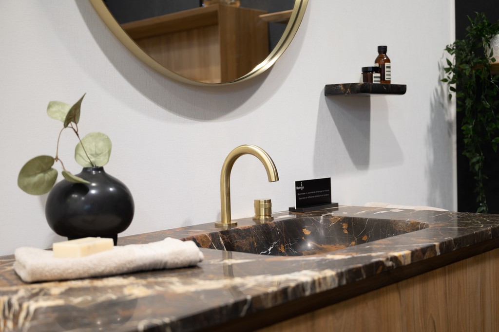 Feestelijke kranen in Brushed Champagne Gold | Habitos.be